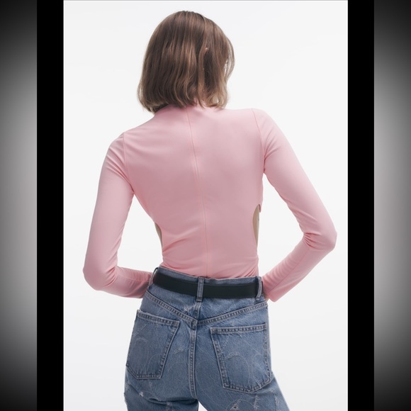 Zara | Tops | Zara Heart Draped Bodysuit | Poshmark